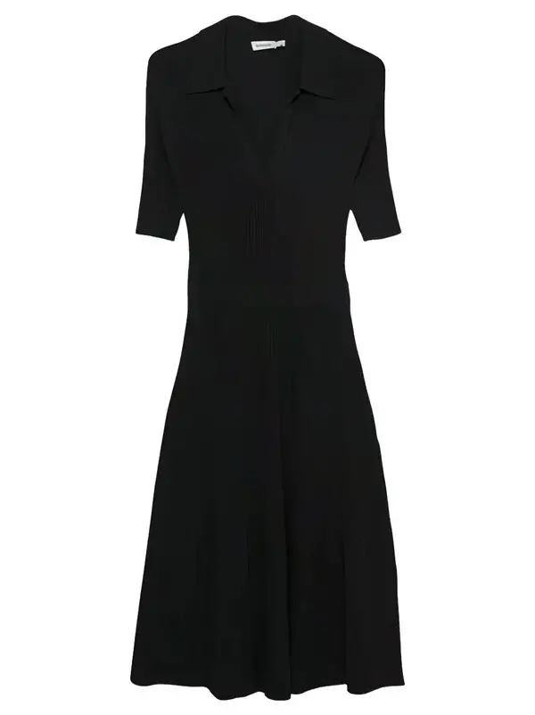 Simkhai Pati Polo-collar Midi Dress - Black