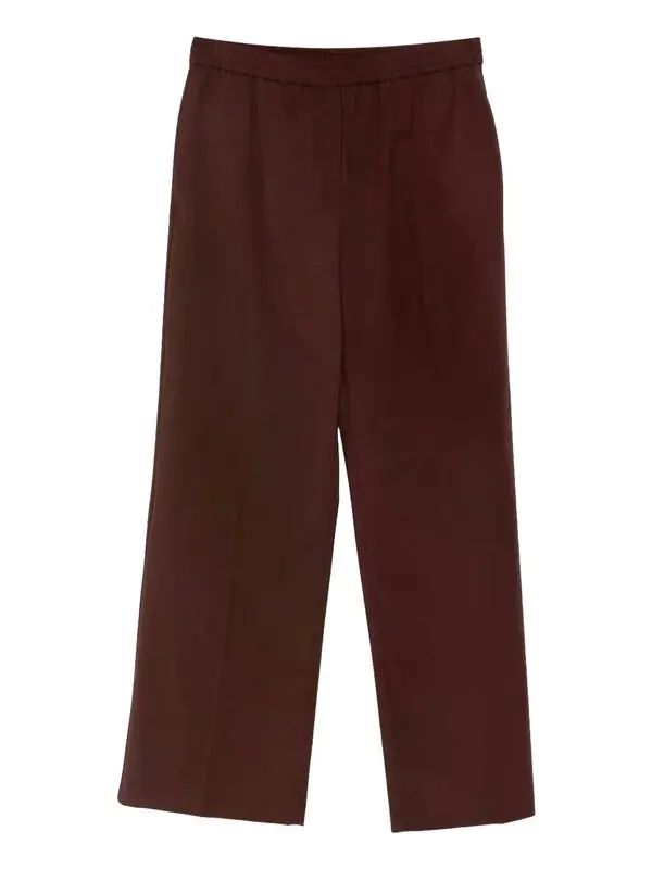 Max Mara Elasticated-waist Straight Leg Pants - Brown