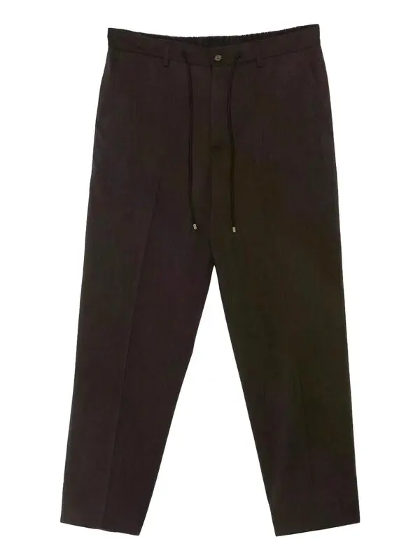 BRIGLIA 1949 Convent Drawstring-waist Trousers - Brown