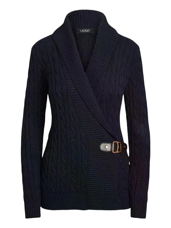 Ralph Lauren Cable-knit Buckle Cardigan - Blue