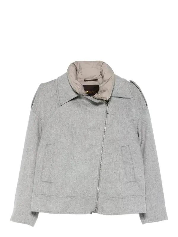 MOORER Zip-up Wool Jacket - Grey