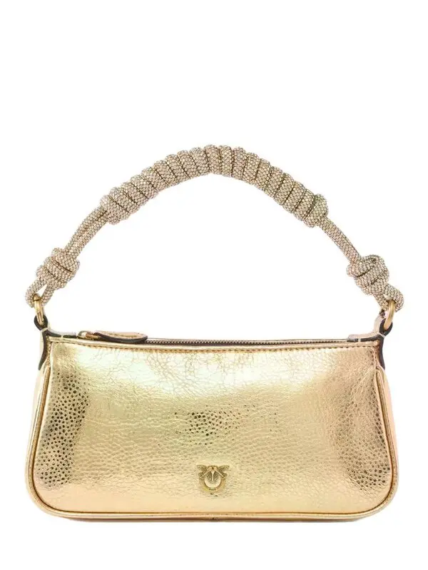 Pinko Mini Signature Love Birds Buckle Tote - Gold