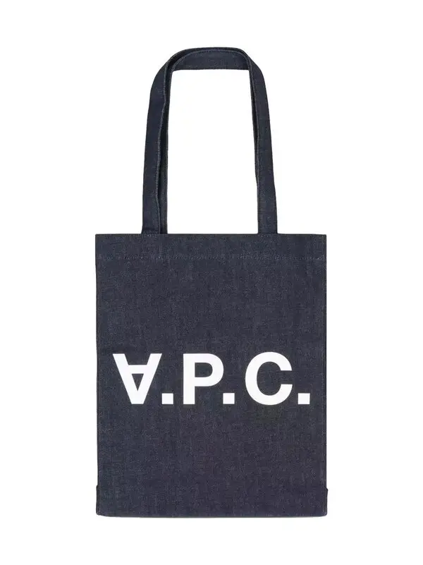 A.p.c. Laure Logo Tote Bag - Blue