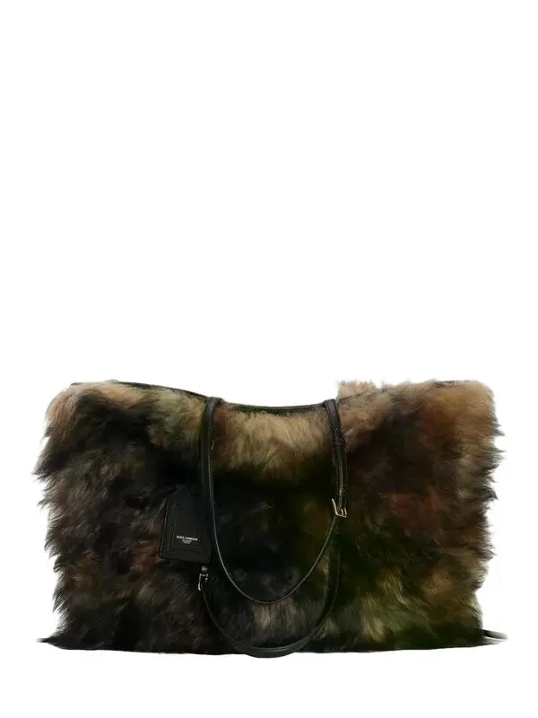 Dolce & Gabbana Atene Fur Tote Bag - Brown
