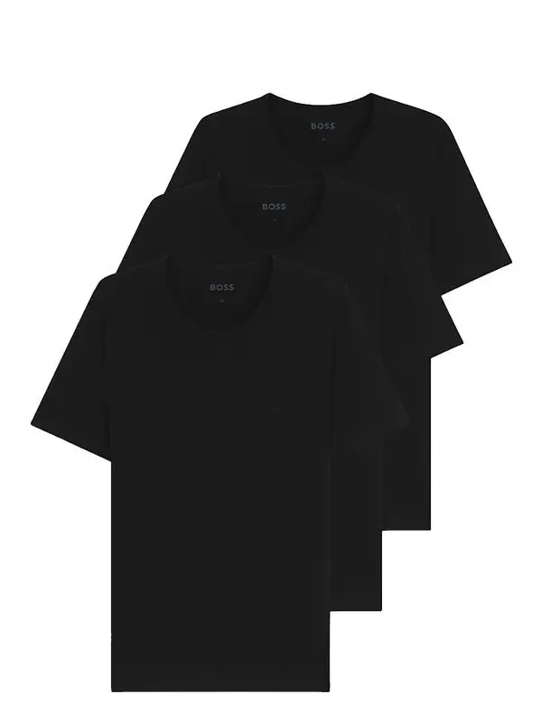 BOSS Crewneck Tees, Pack Of 3 - Black