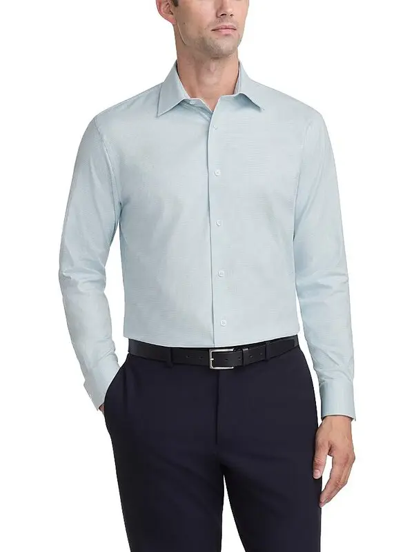 Bloomingdale'S Regular Fit Stretch Dress Shirt Exclusive - Green