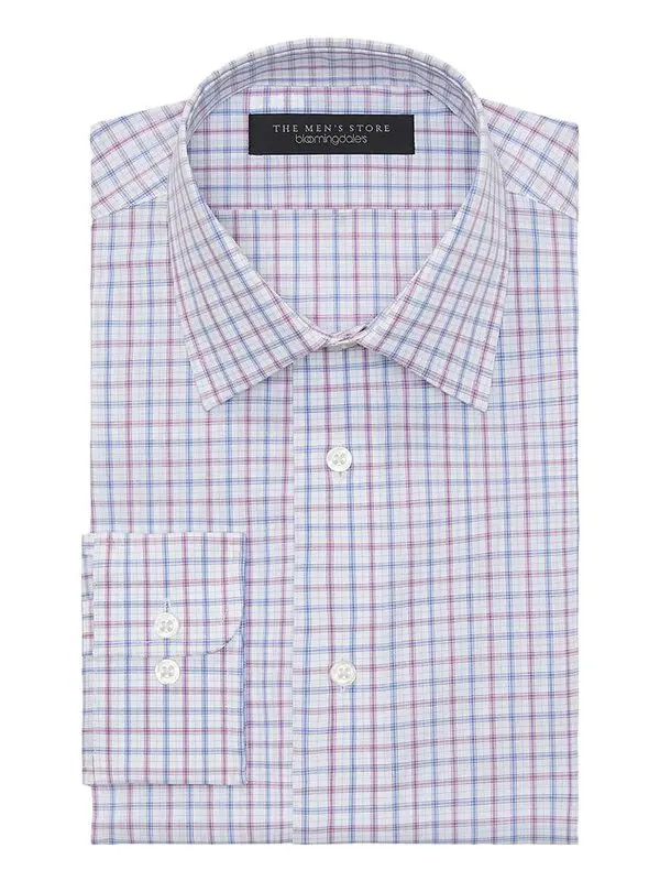 Bloomingdale'S Regular Fit Stretch Dress Shirt Exclusive - Blue Berry