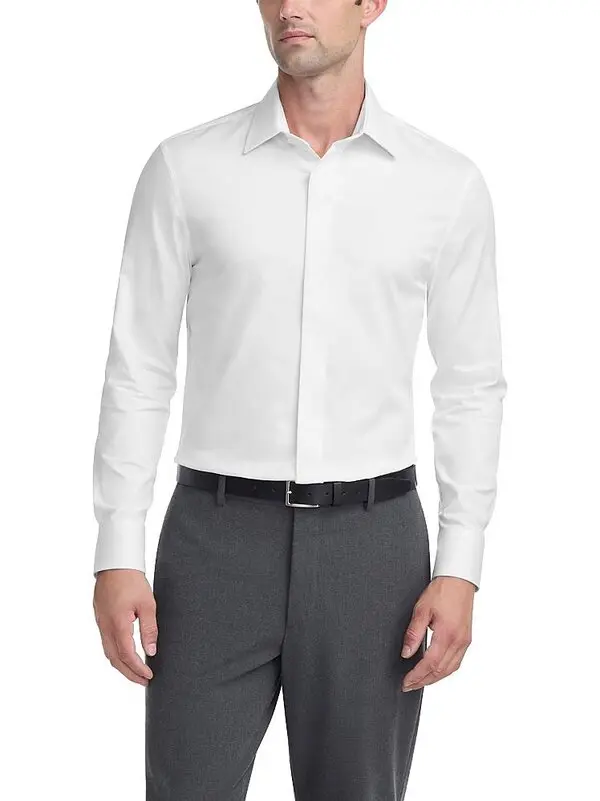 Bloomingdale'S Slim Fit Stretch Dress Shirt Exclusive - White
