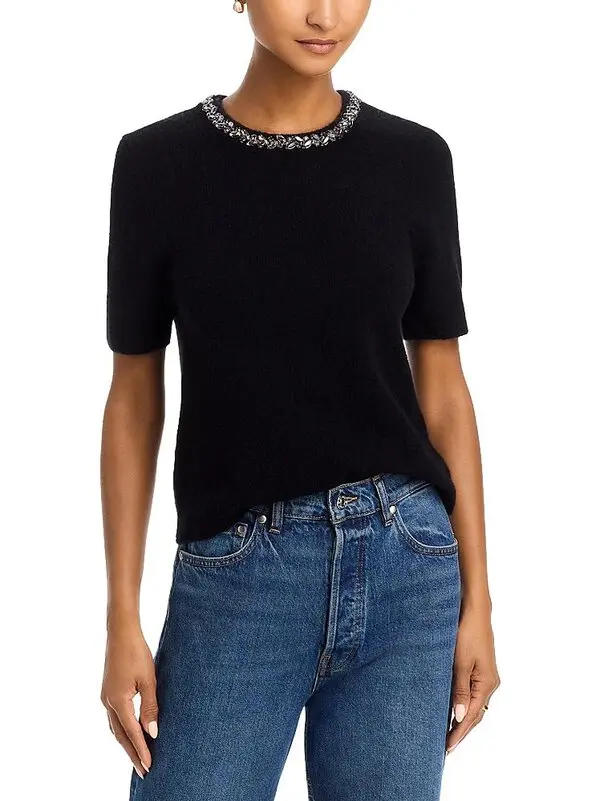 Velvet By Graham & Spencer Briana Embellished Top - Black