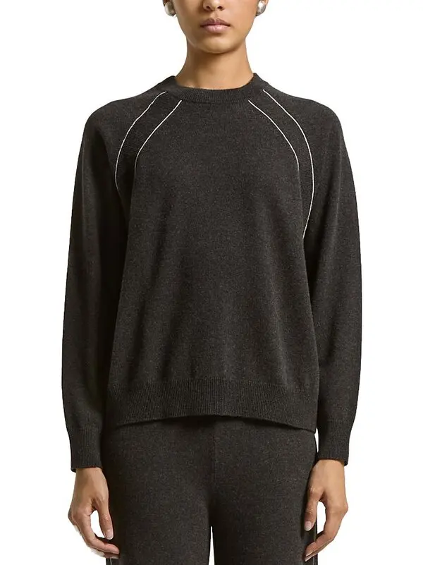 Peserico Wool, Silk, And Cashmere Knitted Sweater - Ebony