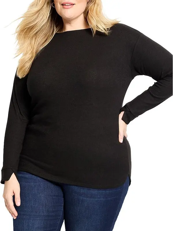 NIC+ZOE Everyday Easy Cozy Top - Black Onyx