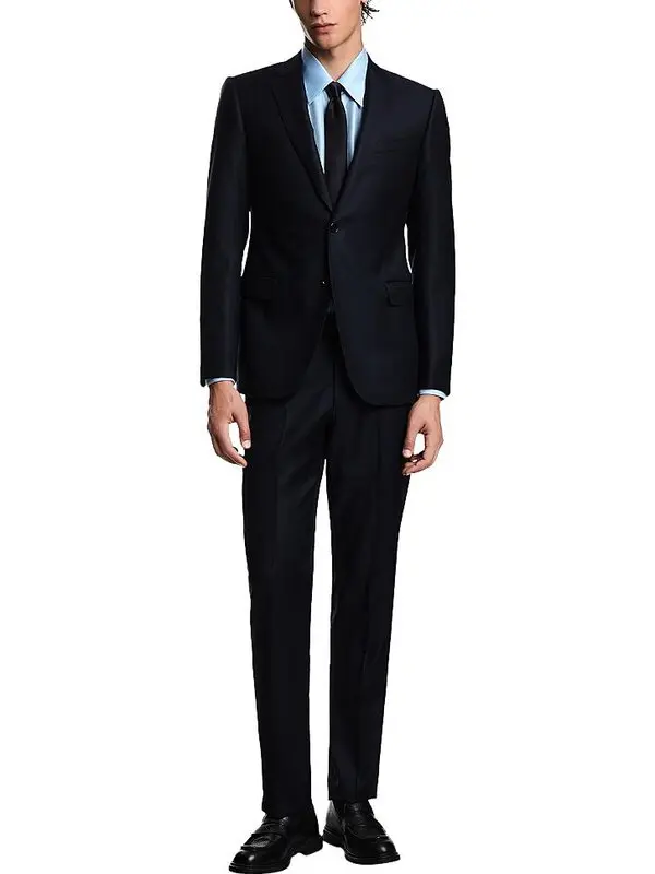 Emporio Armani M Line Slim Fit Herringbone Wool Suit - Fancy Blue