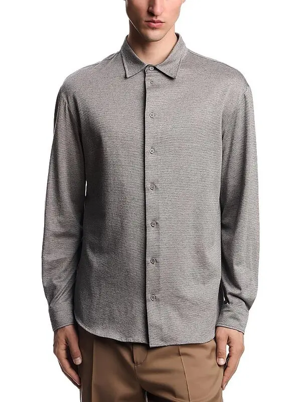 Emporio Armani Jaspe Jersey Cotton Sport Shirt - Dove Grey