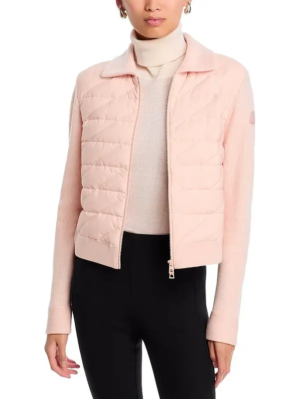 Moncler Puffer Cardigan - Pink