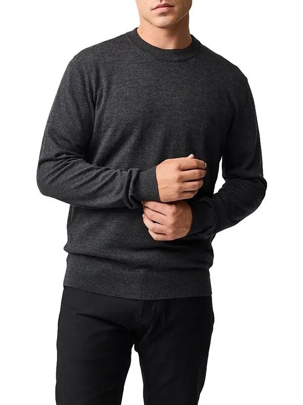 Rodd & Gunn York Bay Merino Wool Sweater - Ash