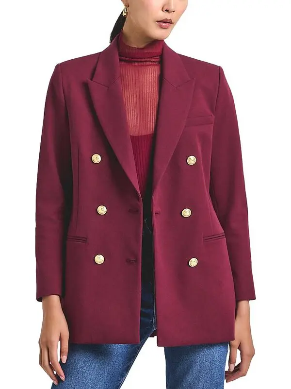 Derek Lam 10 Crosby Walter Double-breasted Blazer - Bordeaux