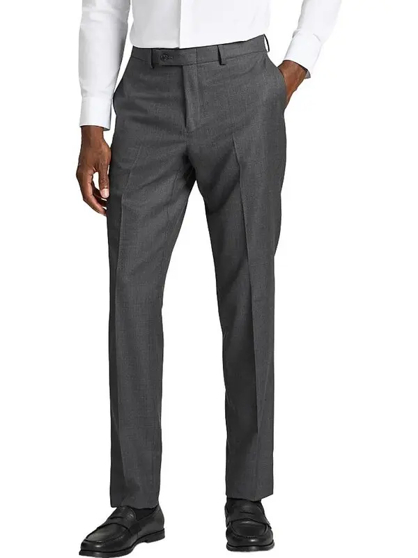 Ted Baker London Wright Birdseye Modern Fit Suit Pants - Charcoal