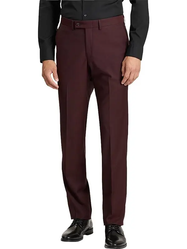 Ted Baker London Wright Twill Modern Fit Suit Pants - Burgundy