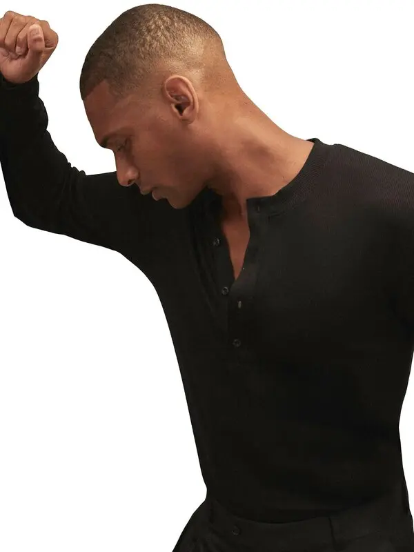 REISS Francisco | Royal Ballet Henley Shirt - Black