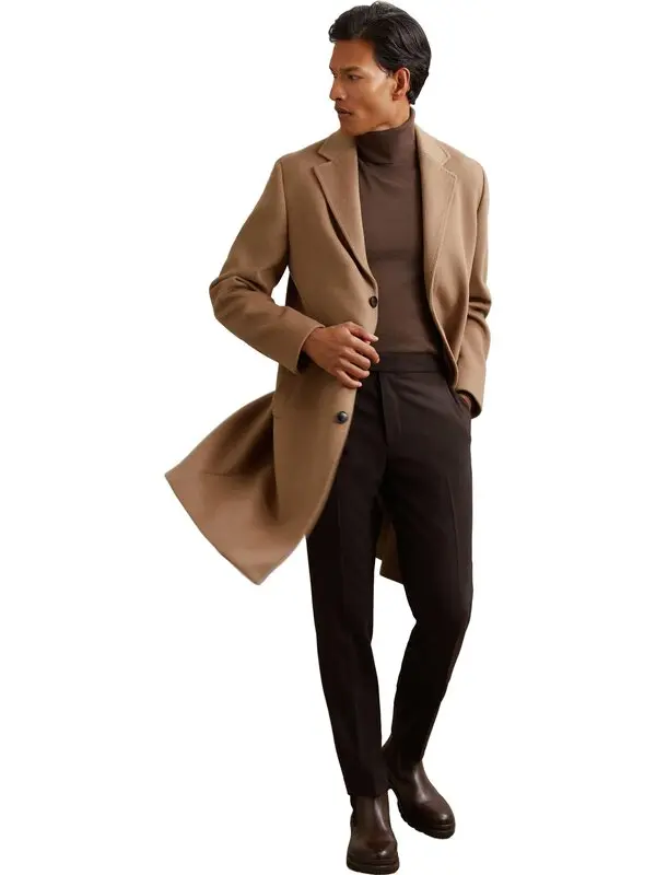 REISS Empire Tailored Coat - Camel