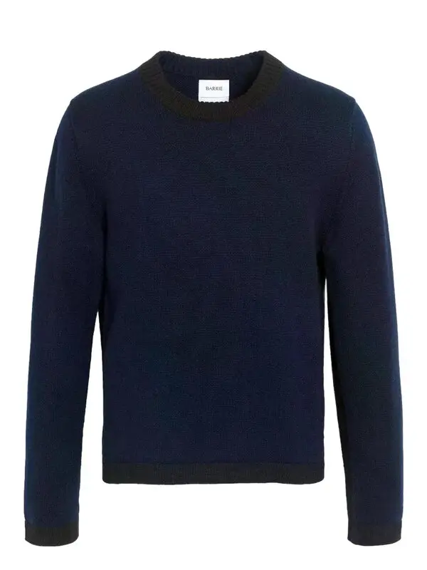 BARRIE Round-neck Cashmere Sweater - Blue