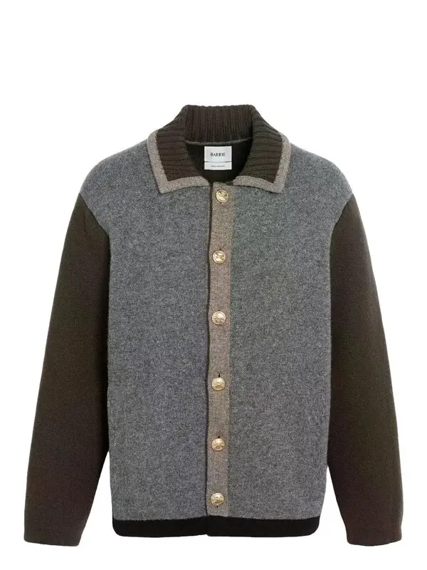 BARRIE Colour-block Buttoned Jacket - Grey