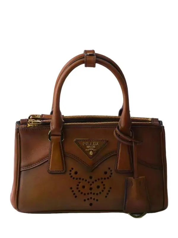Prada Galleria Mini Leather Tote - Brown