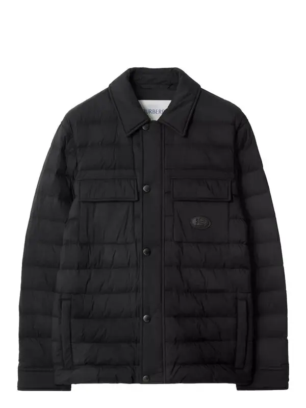 Burberry Equestrian Knight Graphic Padded Jacket - Black