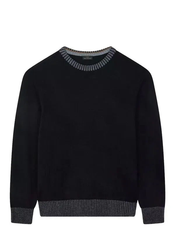 Paul & Shark Crew-neck Virgin Wool Sweater - Black