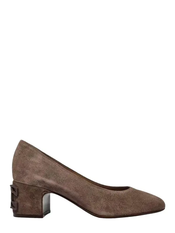 Casadei Cutout Block-heel Pumps - Brown