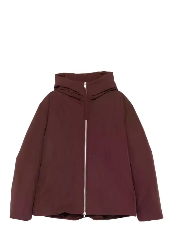JIL SANDER Zip-up Hooded Jacket - Red
