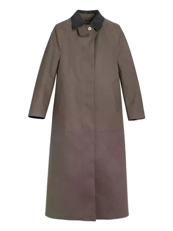 BARRIE Button-fastening Raincoat - Brown