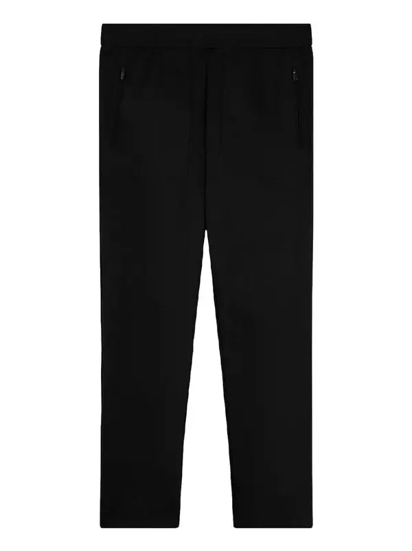 Paul & Shark Shark Fin-embroidery Track Pants - Black