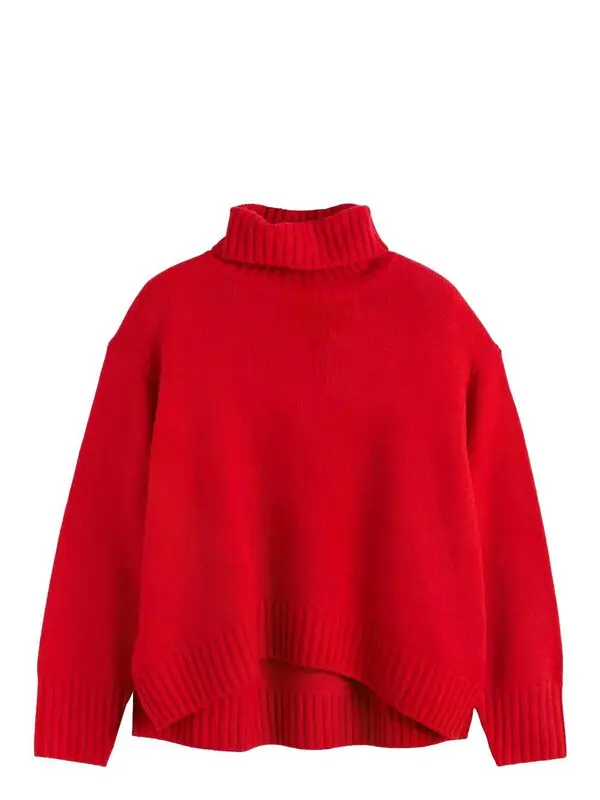 Chinti & Parker Cashmere Roll-neck Sweater - Red
