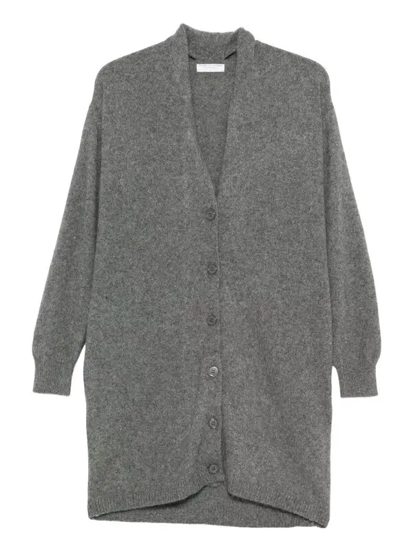 Majestic Filatures Mélange-effect Button-up Cardigan - Grey