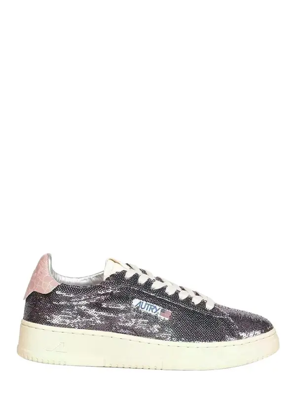 AUTRY Dallas Sequin Logo Sneakers - Grey