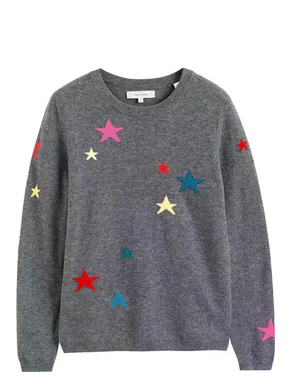 Chinti & Parker Star-motif Sweater - Grey