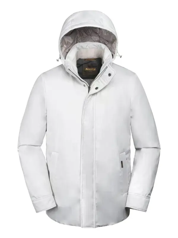 MOORER Petrini-ads Hooded Jacket - White