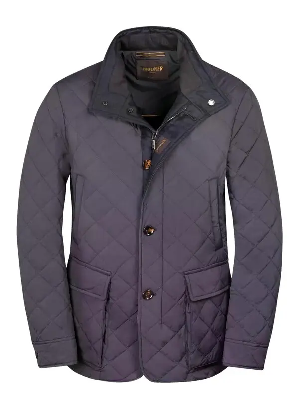 MOORER Kesten-skt Quilted Jacket - Blue