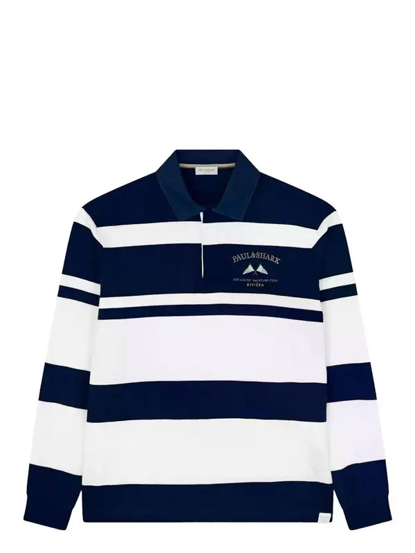 Paul & Shark Striped Polo Shirt - Blue