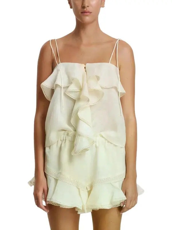 PNK Ruffled Trim Top - Neutrals
