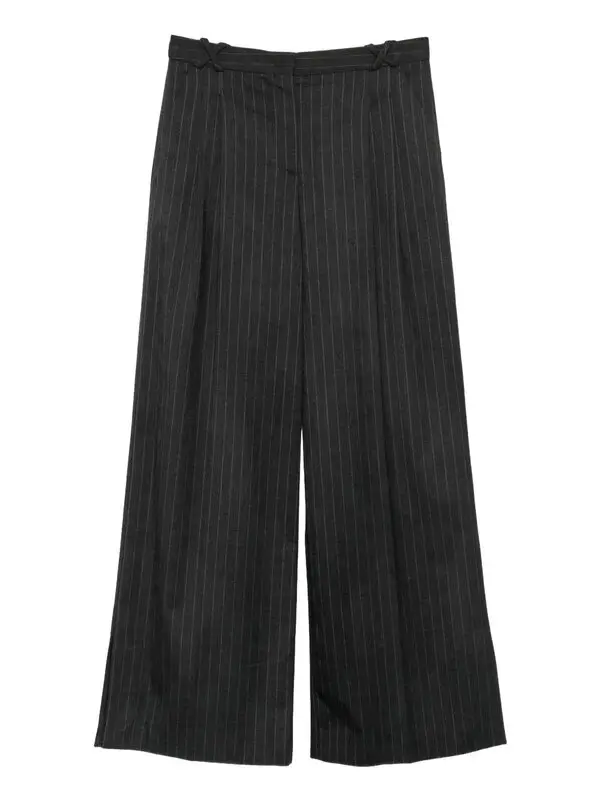 THE GARMENT Pinstripe Pleat-detail Trousers - Grey