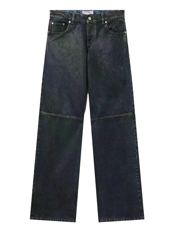 Stella McCartney Faded-effect Panelled Jeans - Blue