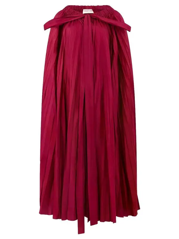 Valentino Garavani Pleated Cape - Red