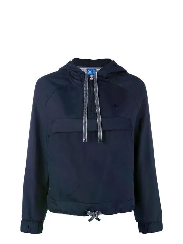 Adidas Cropped Hooded Sweatshirt - Blue