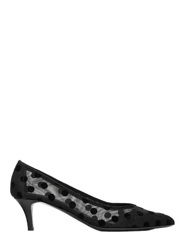 Isabel Marant Peleo Polka-dot Mesh Pumps - Black