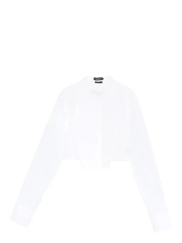 TOM FORD Bib Cropped Shirt - White