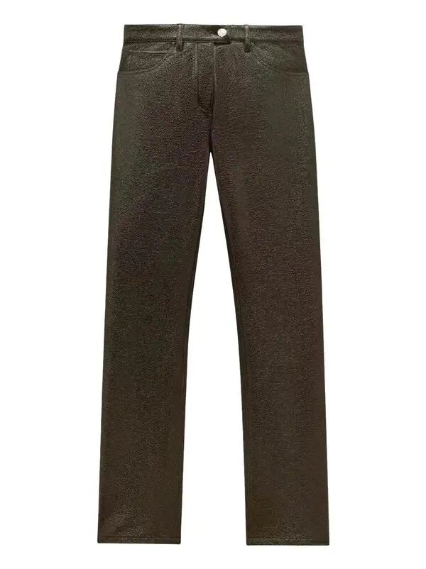 COURREGES 5-pocket Vinyl Trousers - Brown