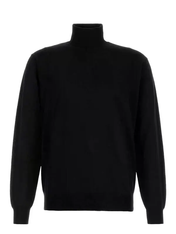 ORIGINAL VINTAGE Wool Turtleneck Sweater - Black