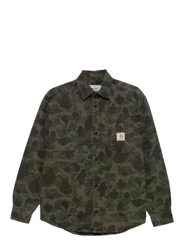 Carhartt Work In Progress Duck Camouflage-pattern Shirt - Green